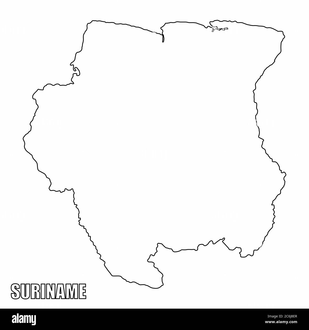 Suriname outline map Stock Vector Image & Art - Alamy Suriname outline map Stock Vector Image & Art - Alamy