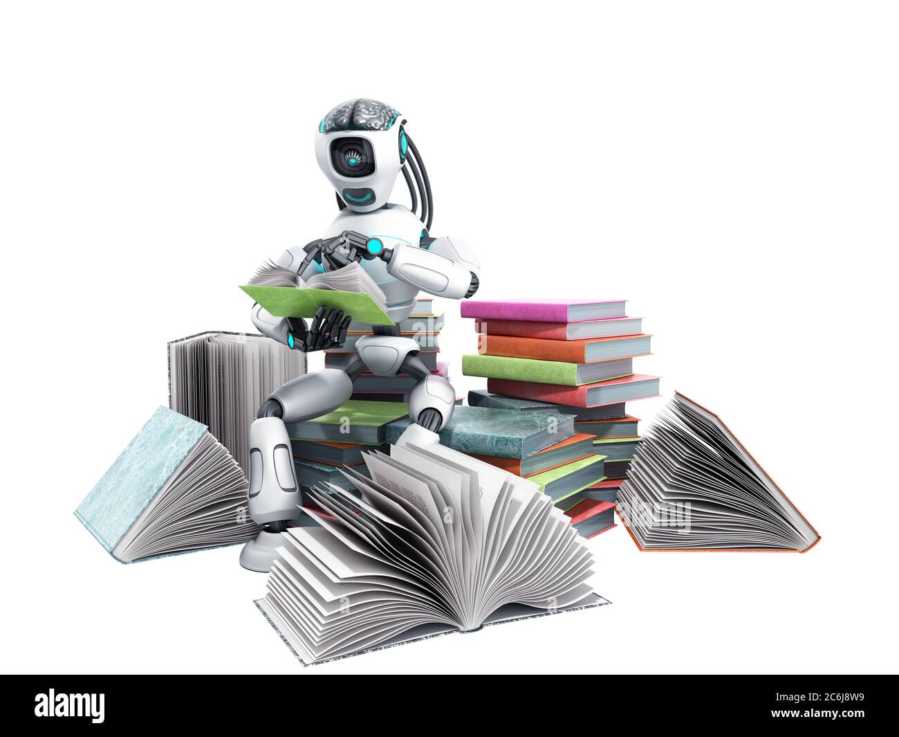 Ai humanoid robot thinking Cut Out Stock Images & Pictures - Alamy