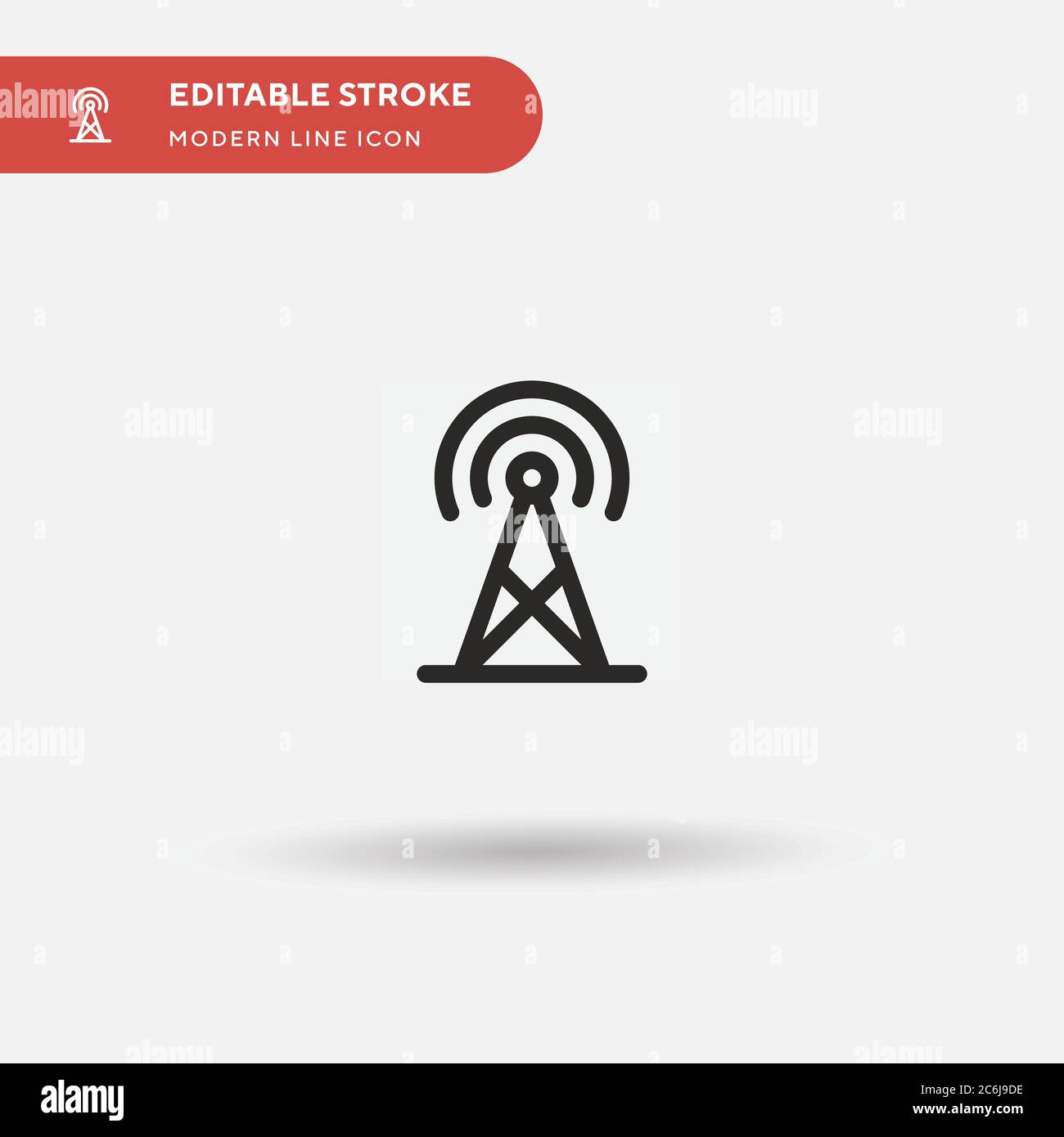 Broadcast Simple vector icon. Illustration symbol design template for ...