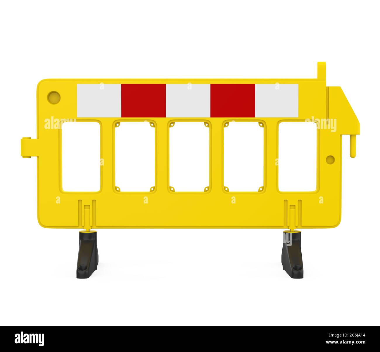 Plastic Traffic Barrier Isolated Stock Photo - Alamy