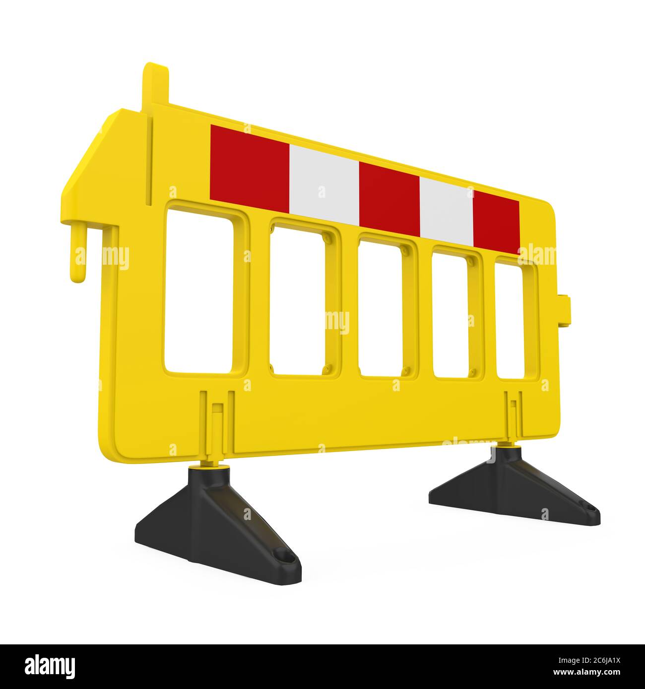 Plastic Traffic Barrier Isolated Stock Photo - Alamy