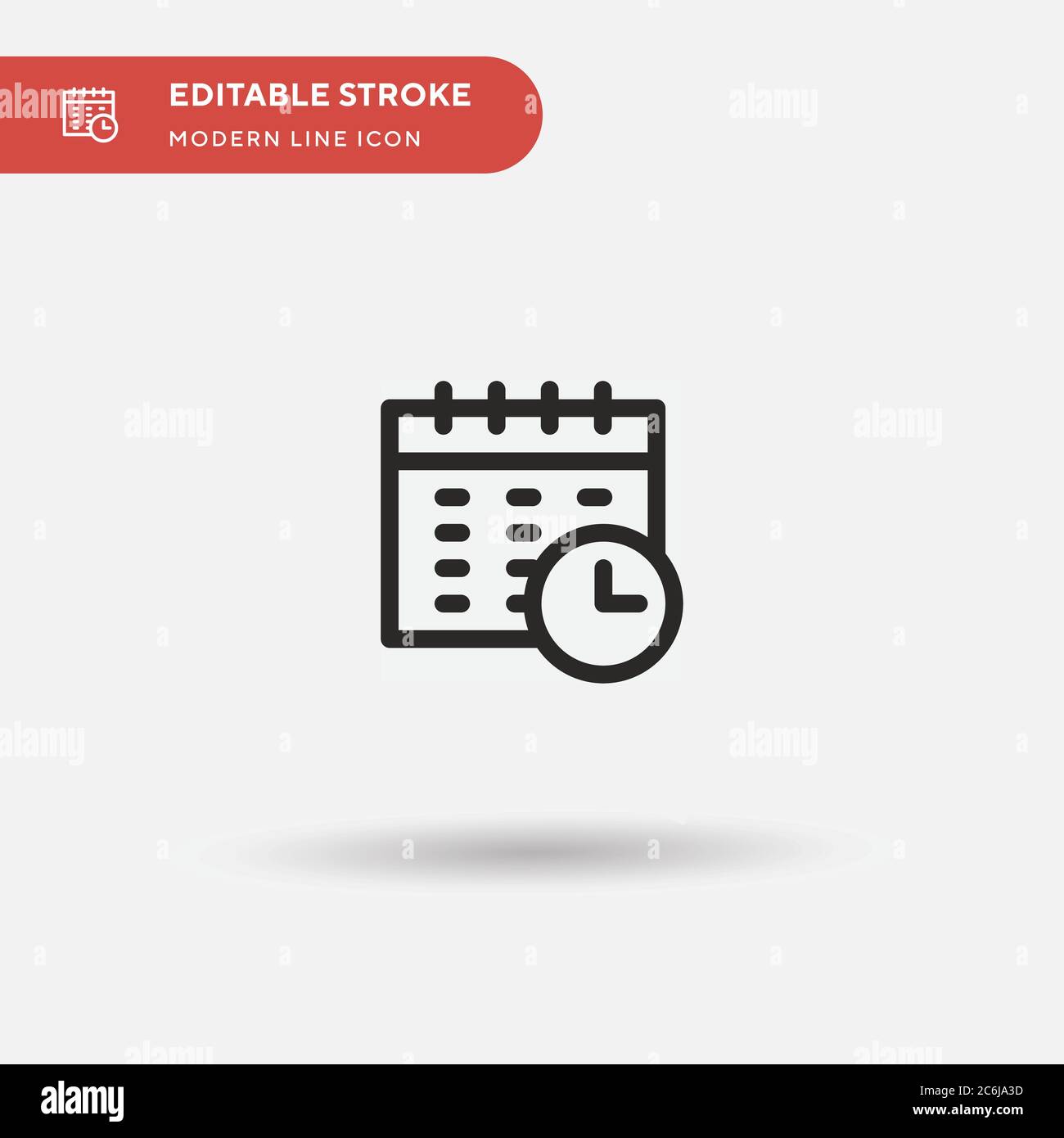 Timetable Simple vector icon. Illustration symbol design template for ...