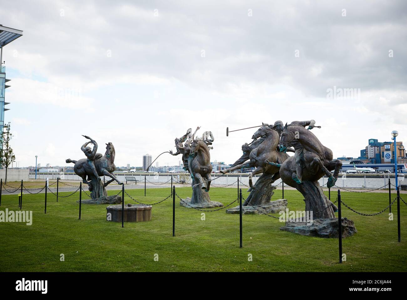The Polo Match sculpture by Huang Jian, Chinese artist Stock Photo - Alamy