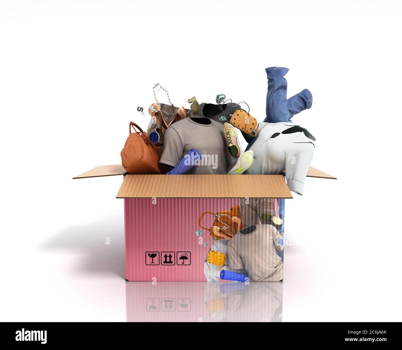 concept of product categories clothing and accessories in the box on ...