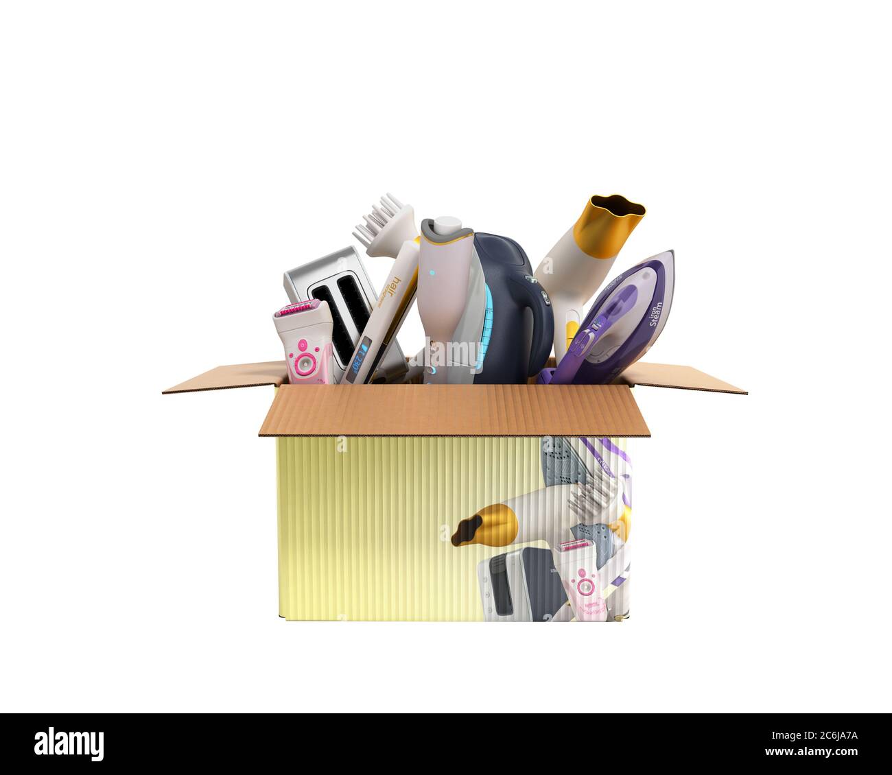concept of product categories small household appliances in the box on ...