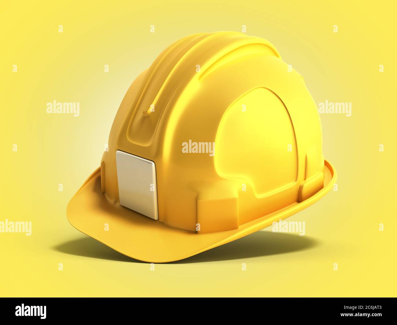 Hard hat helmet Construction tools 3d render on yellow gradient Stock ...