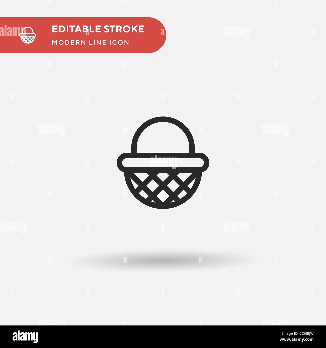 Basket Simple vector icon. Illustration symbol design template for web ...