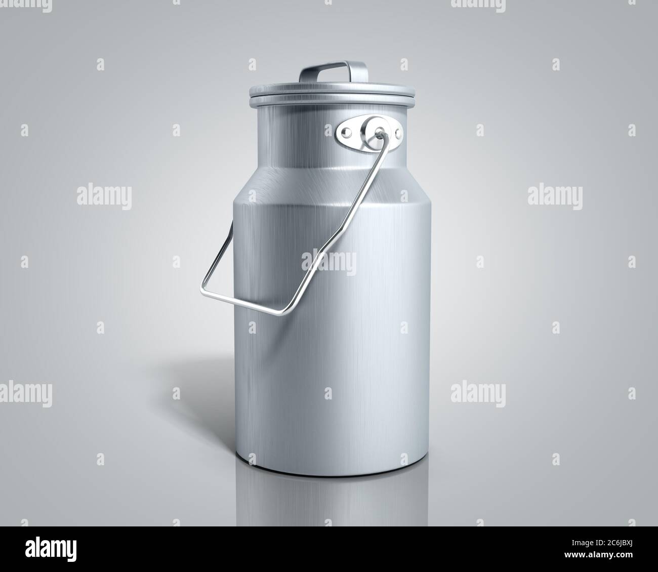 can container for milk 3d render on grey background Stock Photo - Alamy