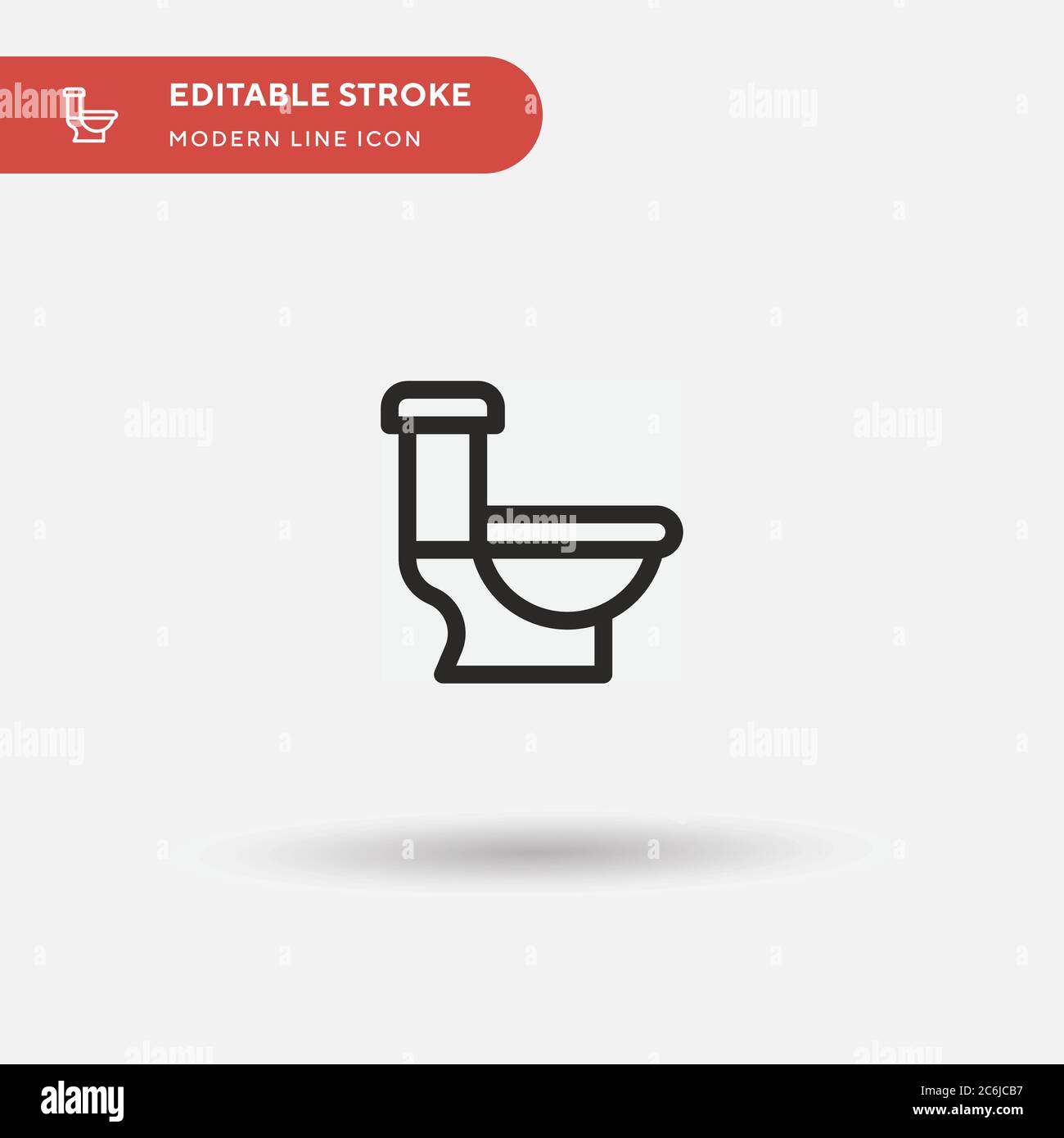 Toilet Simple vector icon. Illustration symbol design template for web ...