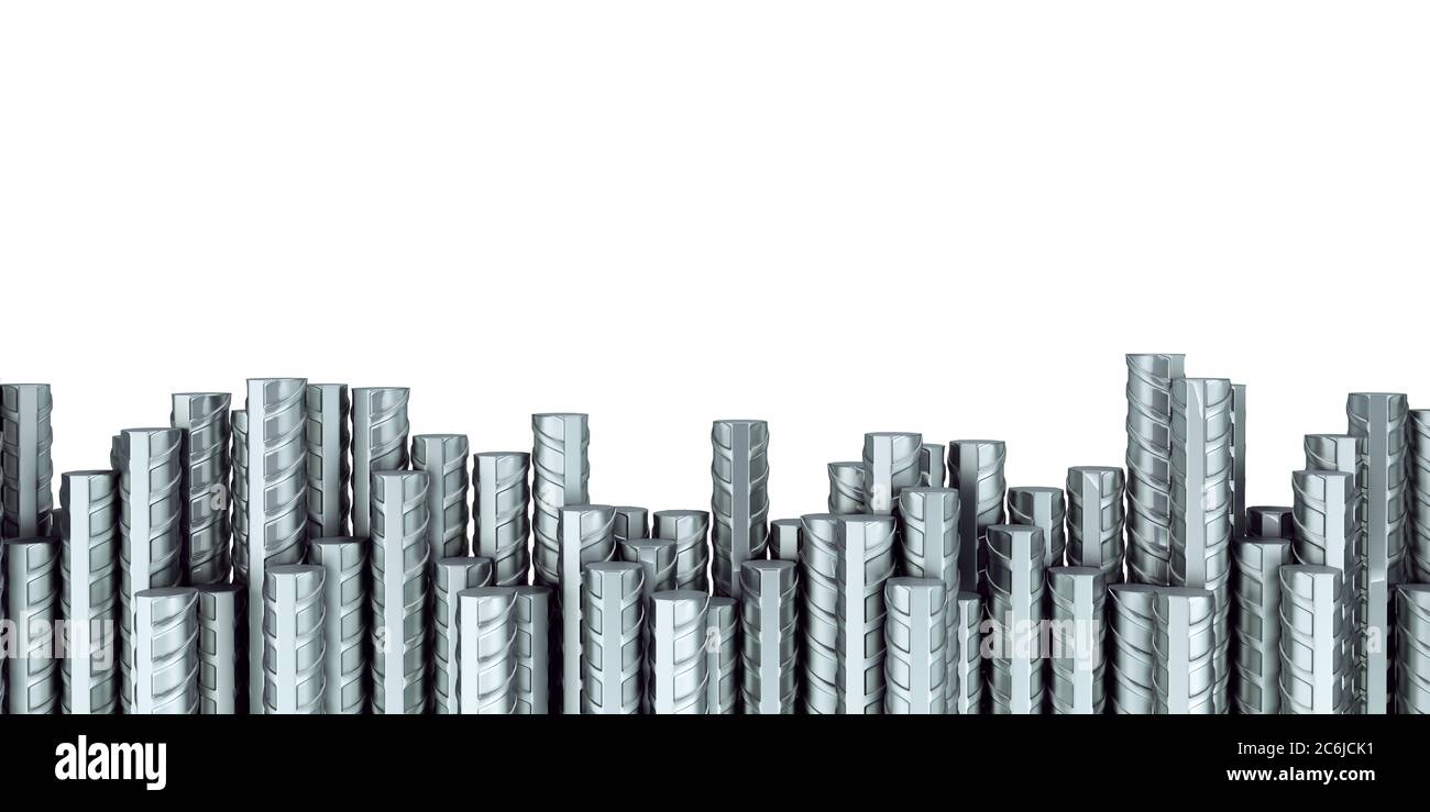 Reinforcement steel bar Steel building armature 3d illustration on ...