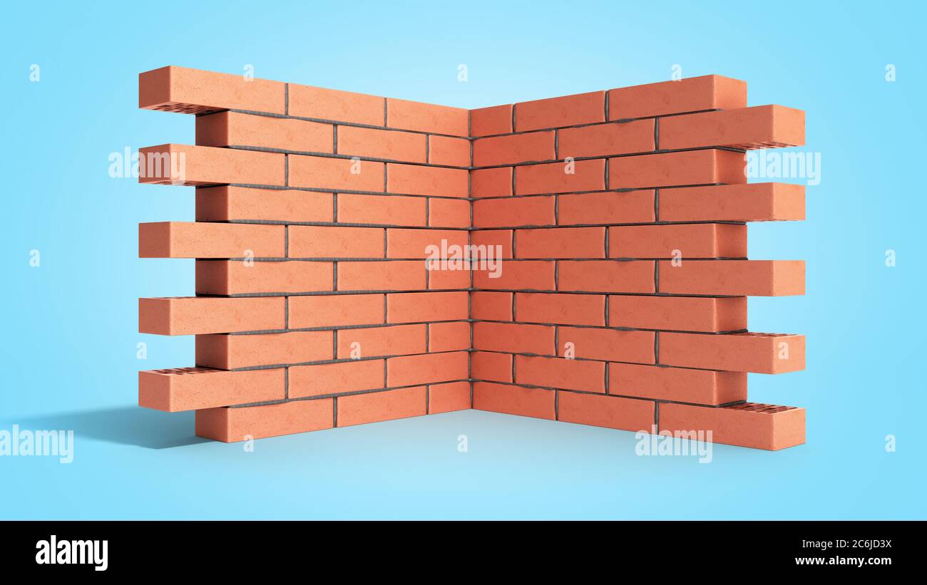 3d render layers brick hi-res stock photography and images - Alamy