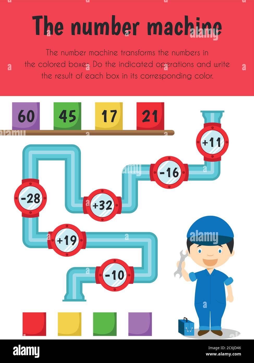 Number machine Educational Sheet. Primary module for Numerical Ability ...