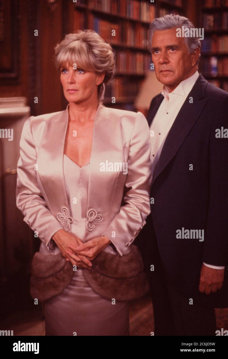 Los Angeles.CA.USA. Linda Evans and John Forsythe in ©Aaron Spelling ...