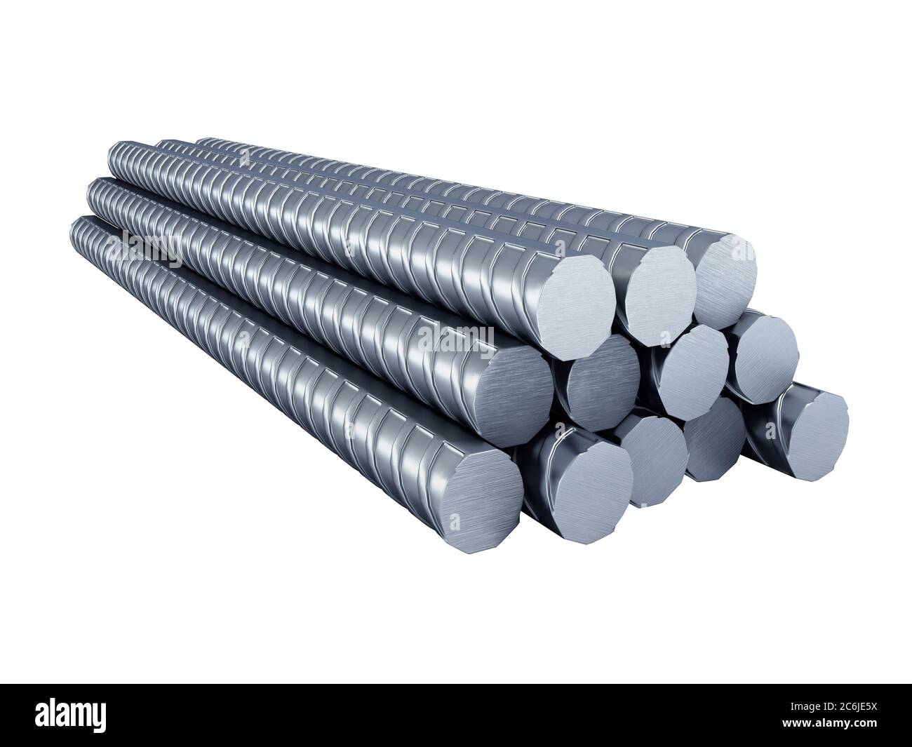 Reinforcement steel bar Steel building armature 3d illustration on ...