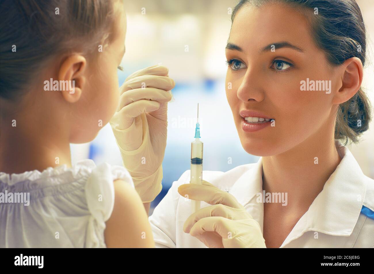 doctor examining a child in a hospital Stock Photo - Alamy