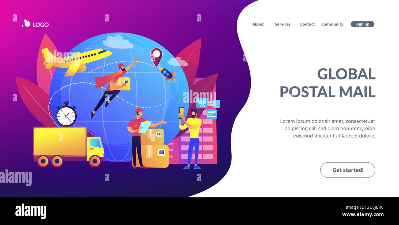 Express delivery service concept landing page Stock Vector Image & Art ...