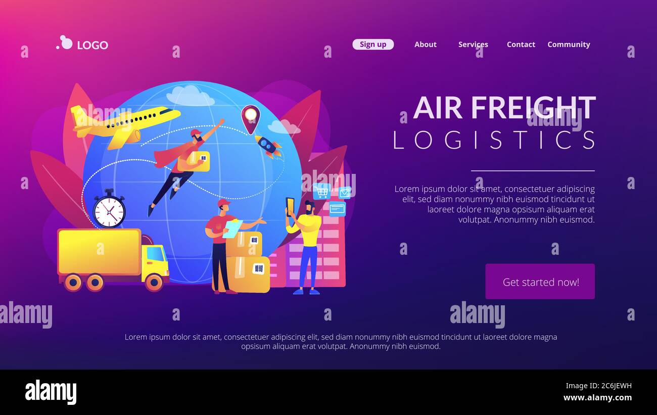 Express delivery service concept landing page Stock Vector Image & Art ...