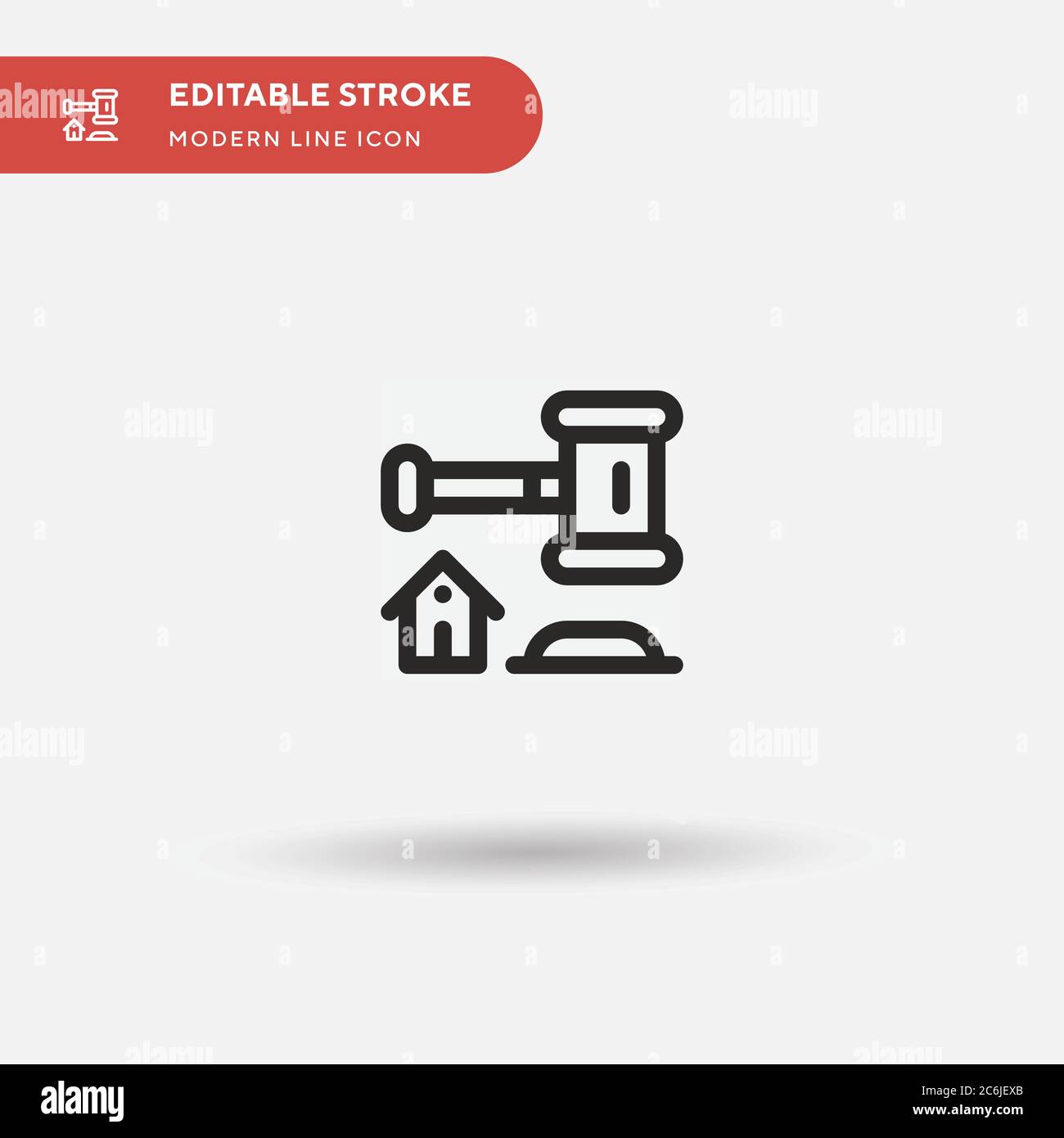 Auction Simple vector icon. Illustration symbol design template for web ...