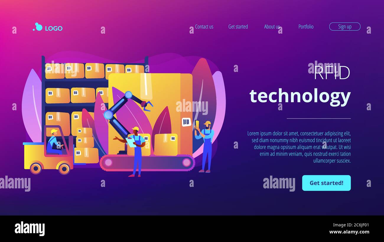 Logistics warehouse service landing hi-res stock photography and images ...