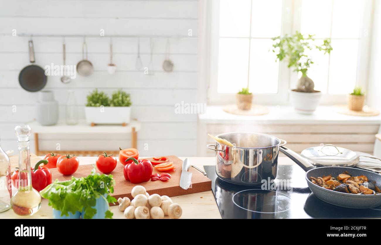 Balanced diet, cooking, culinary and food concept. Food for a family ...