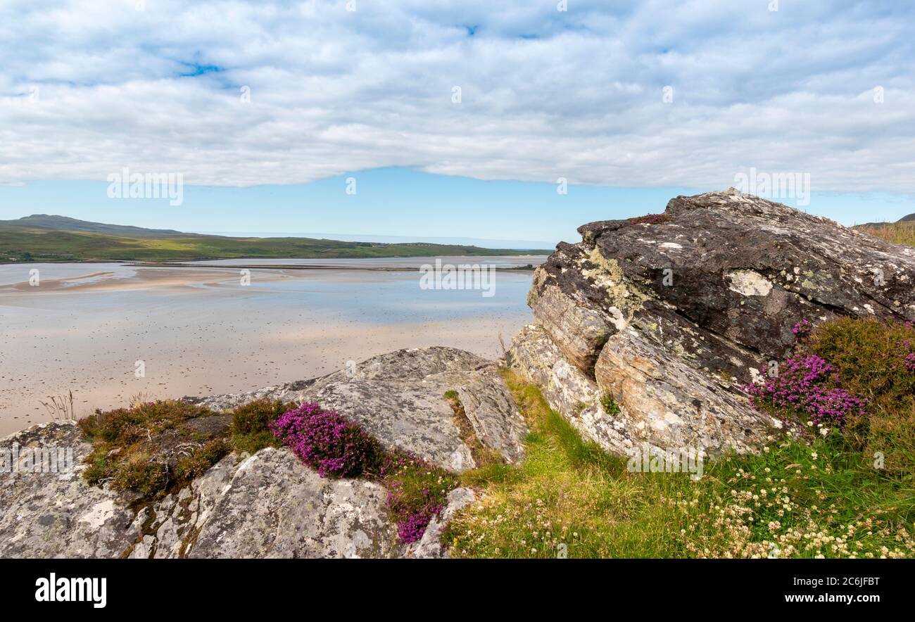 CASTLE VARRICH TONGUE SUTHERLAND SCOTLAND VIEW FROM THE CASTLE IN ...