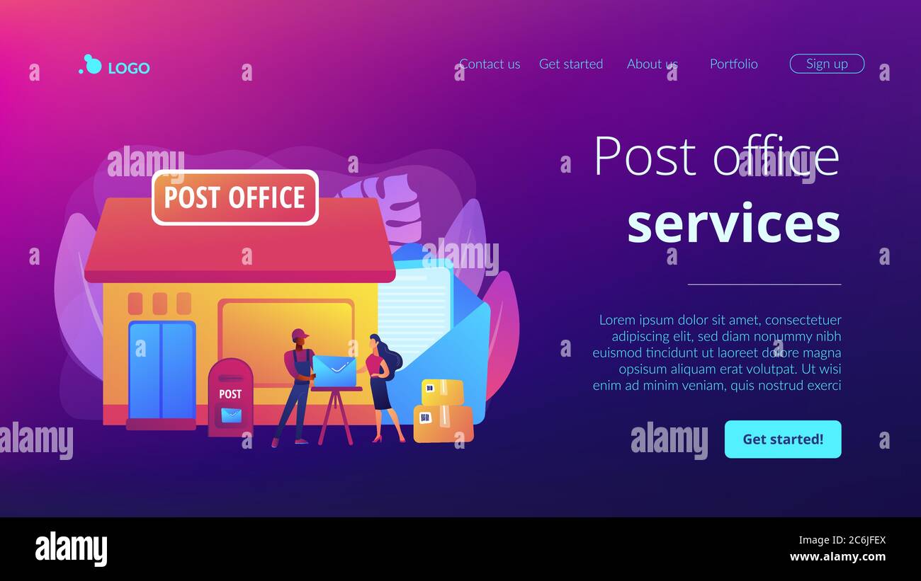Post office concept landing page Stock Vector Image & Art - Alamy