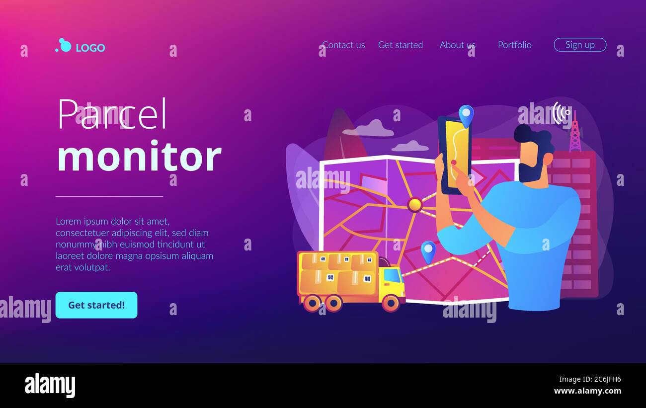 Post service tracking concept landing page Stock Vector Image & Art - Alamy