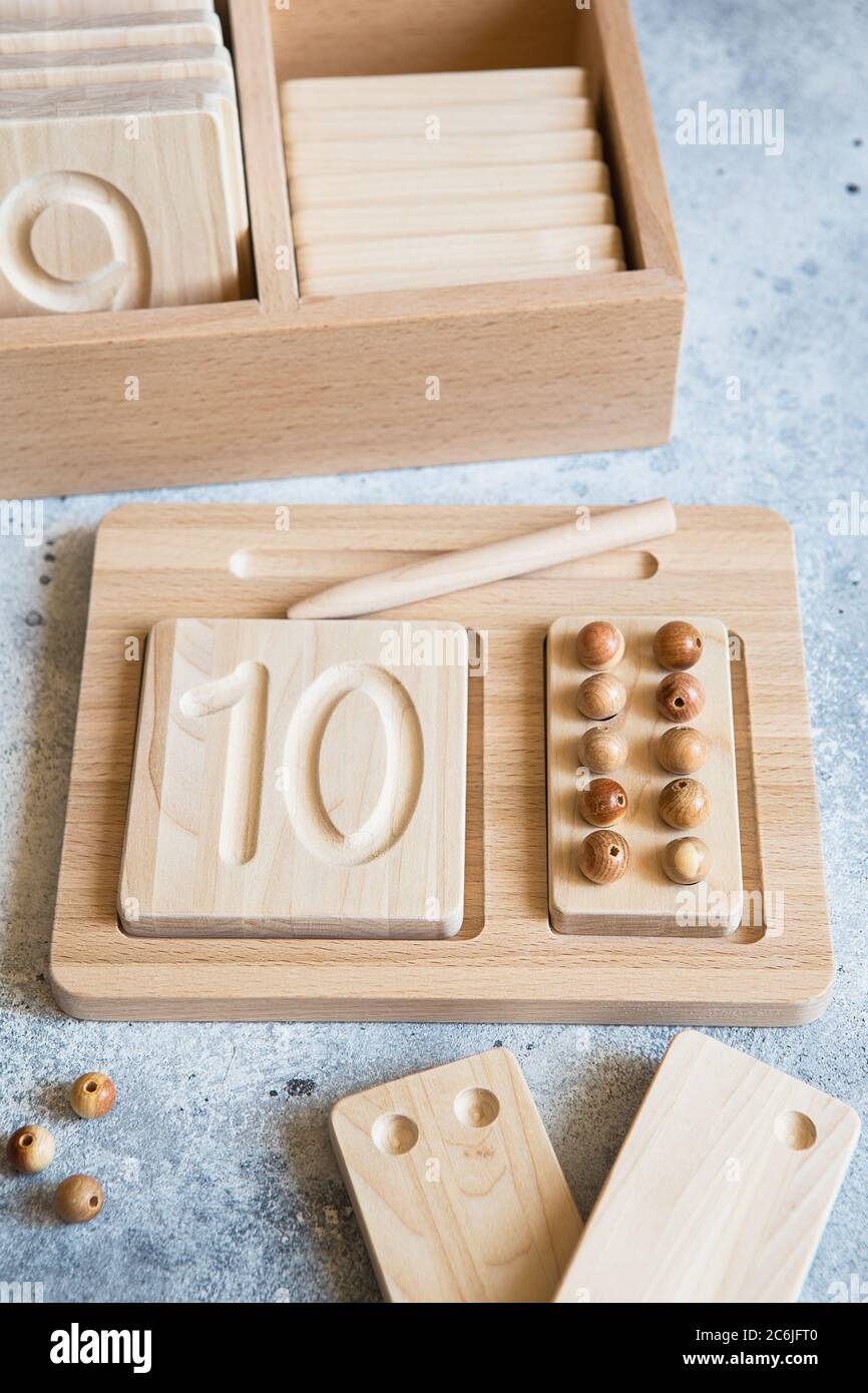 Wooden counting and writing trays - learning resource for educating ...