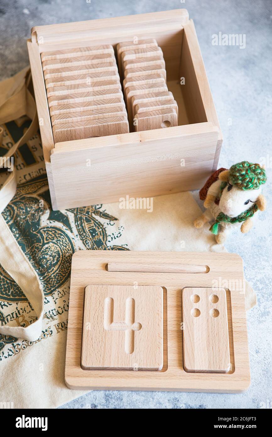 Wooden counting and writing trays - learning resource for educating ...