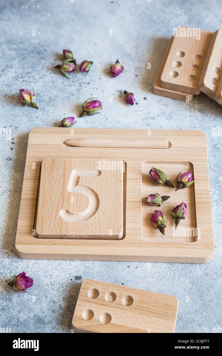 Wooden counting and writing trays - learning resource for educating ...