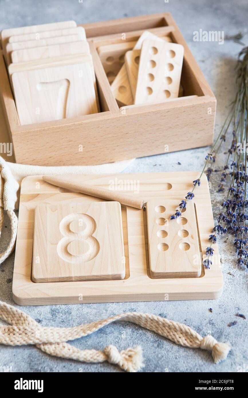 Wooden counting and writing trays - learning resource for educating ...
