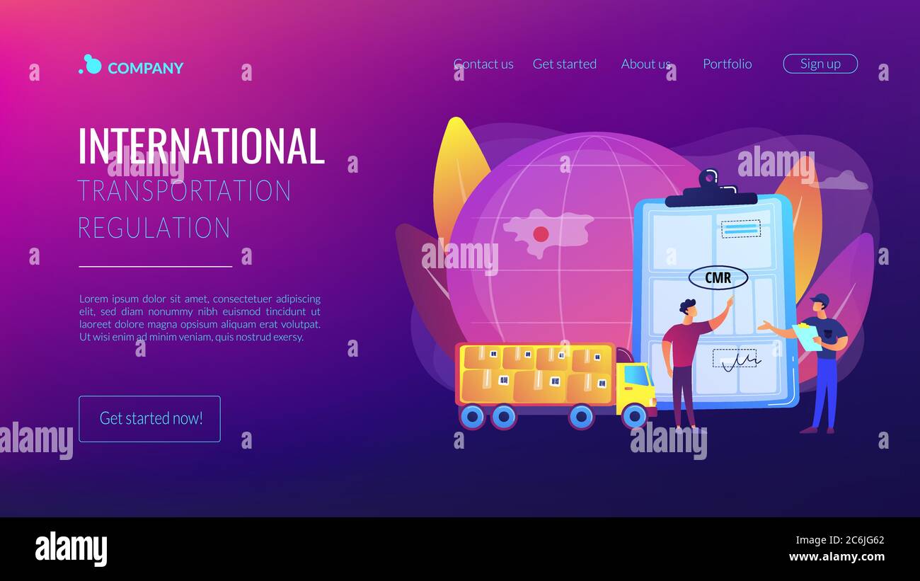 Road transport documents concept landing page Stock Vector Image & Art ...