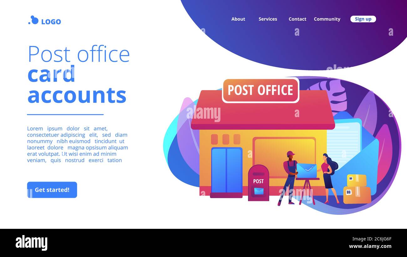 Post office concept landing page Stock Vector Image & Art - Alamy