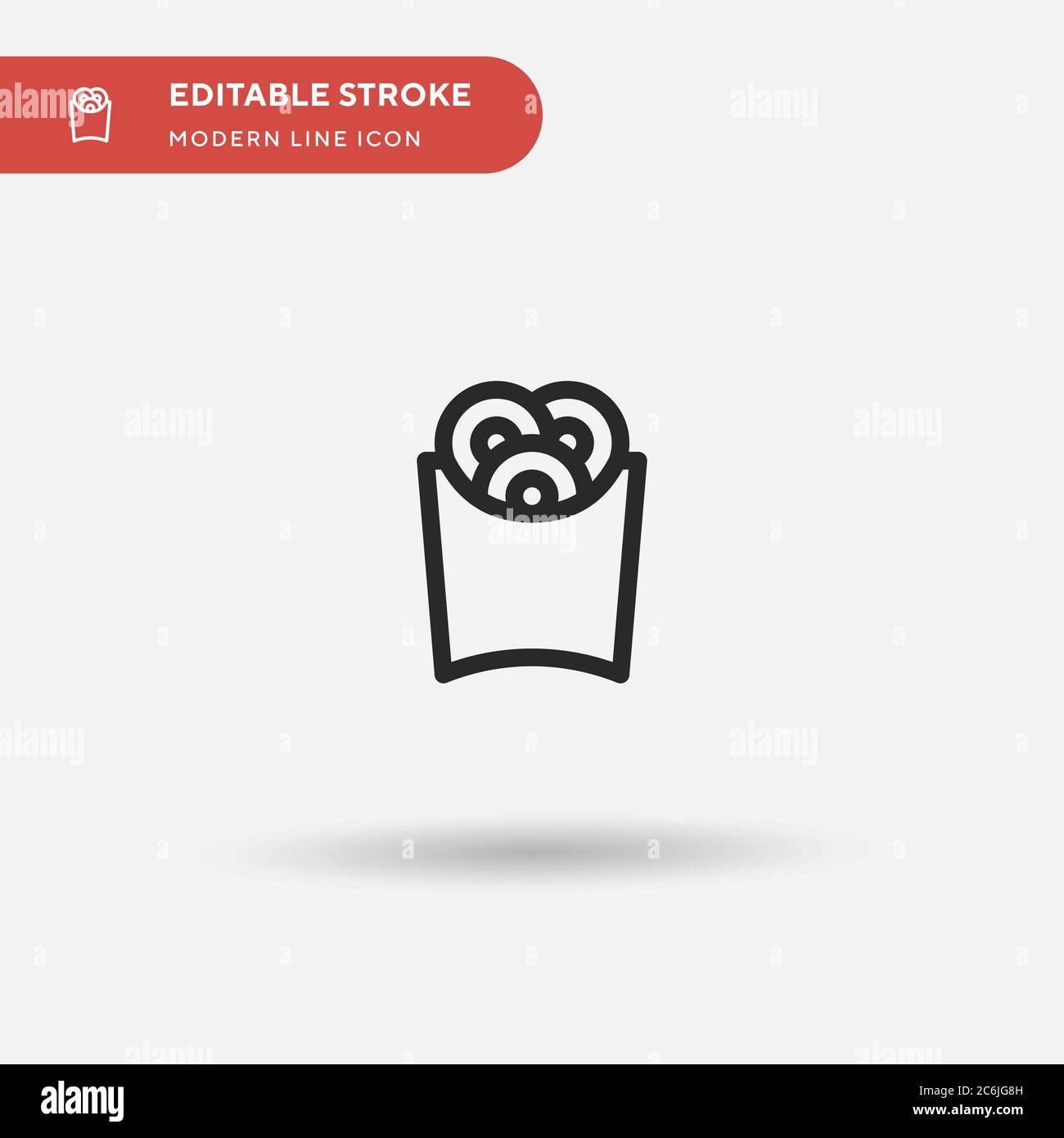 Onion Rings Simple vector icon. Illustration symbol design template for ...