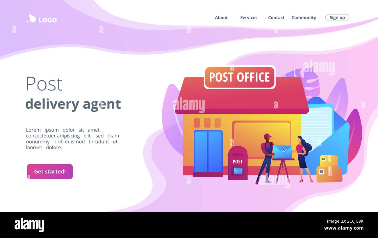 Post office concept landing page Stock Vector Image & Art - Alamy