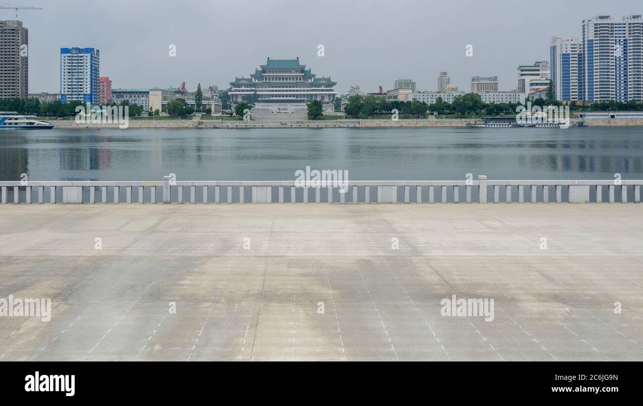 Aerial view of Pyongyang, capital city of the DPRK, North Korea Stock ...