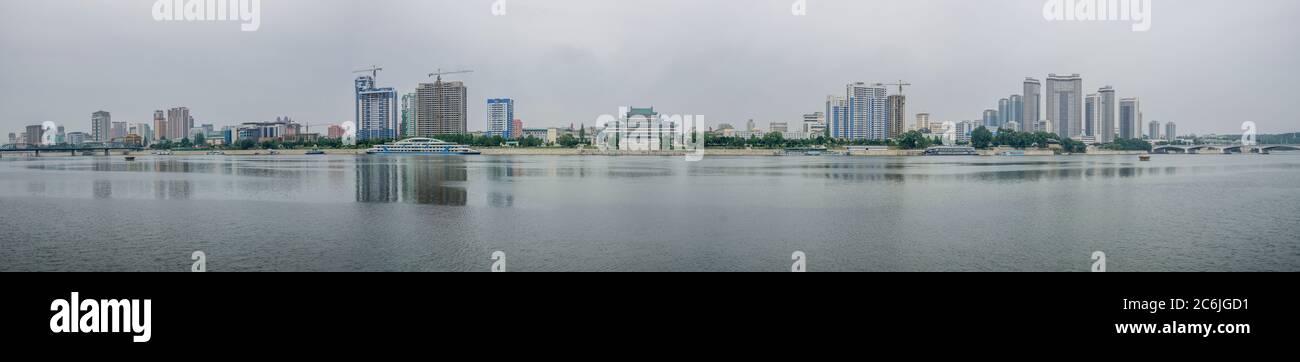 Aerial view of Pyongyang, capital city of the DPRK, North Korea Stock ...