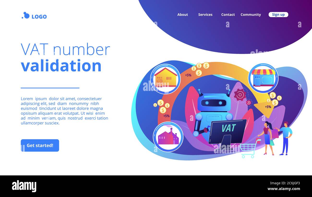 Value added tax system concept landing page Stock Vector Image & Art ...