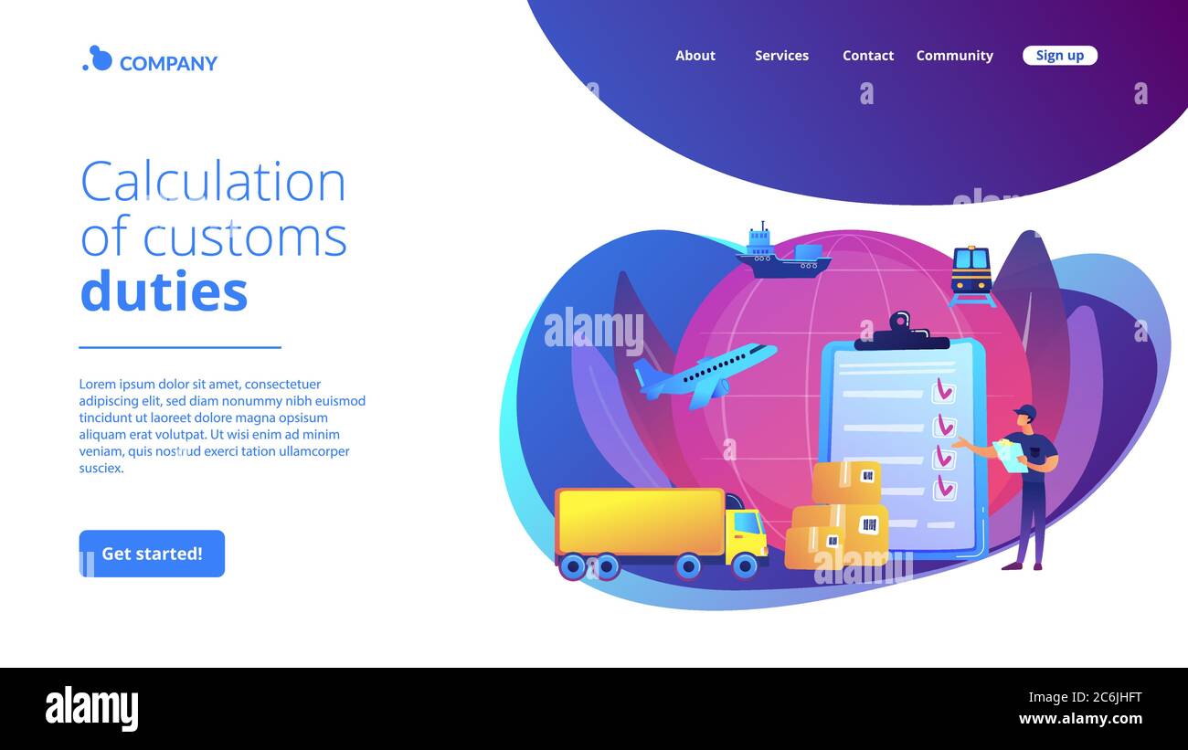 Worldwide delivery landing page hi-res stock photography and images - Alamy