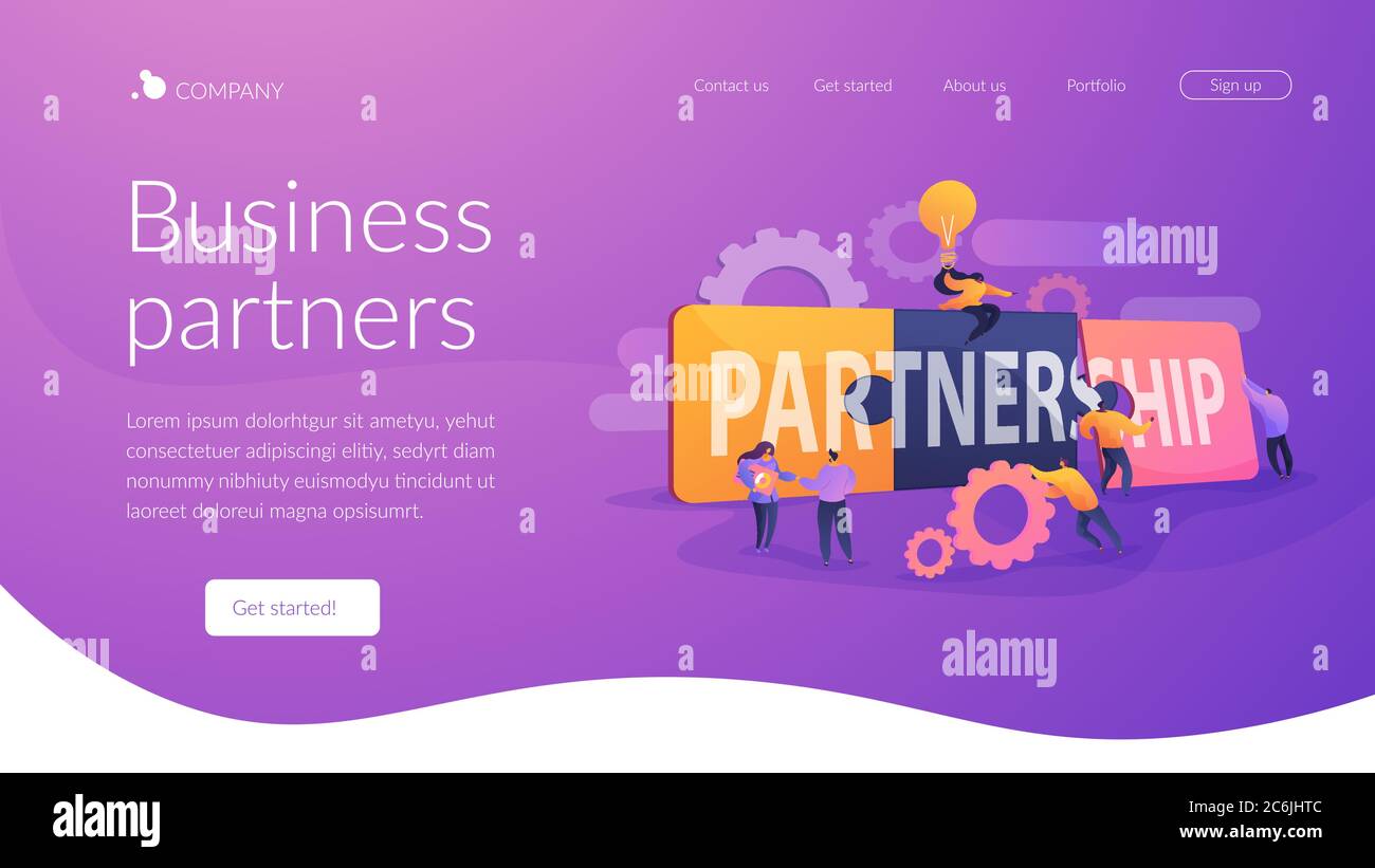 Partnership landing page concept Stock Vector Image & Art - Alamy