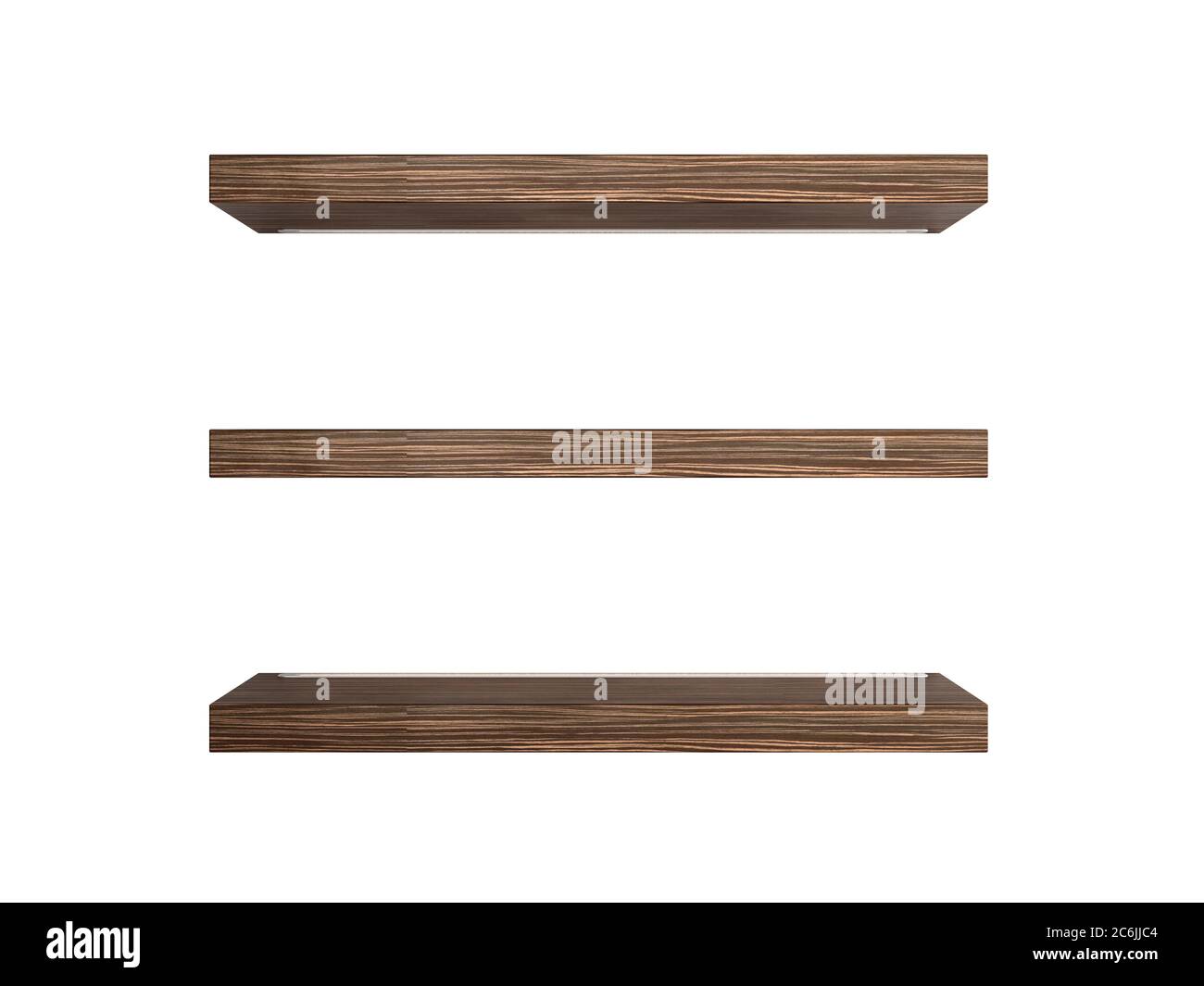 empty wood shelves set 3d render image no shadow Stock Photo - Alamy