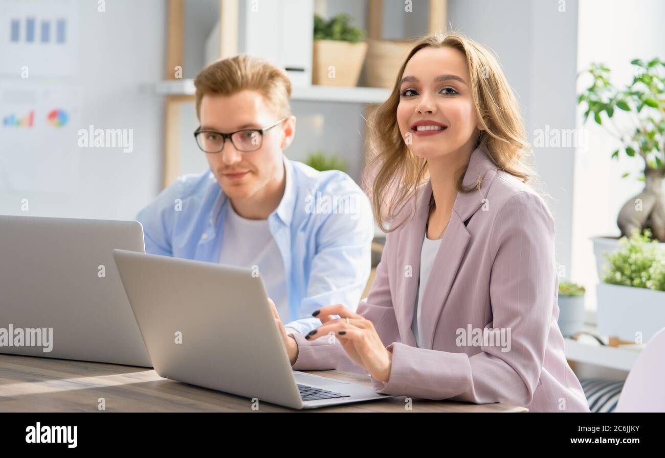 Business working office branding teamwork hi-res stock photography and ...