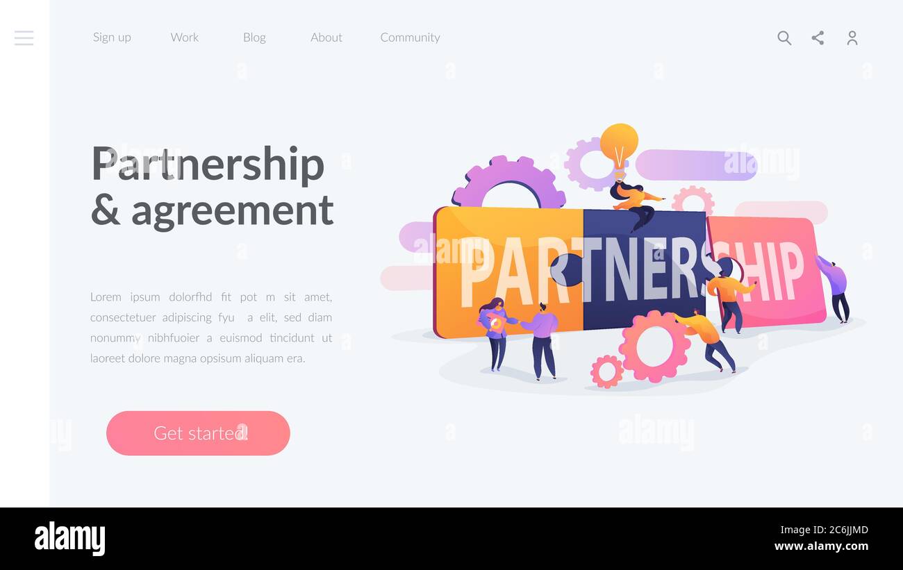 Partnership landing page concept Stock Vector Image & Art - Alamy