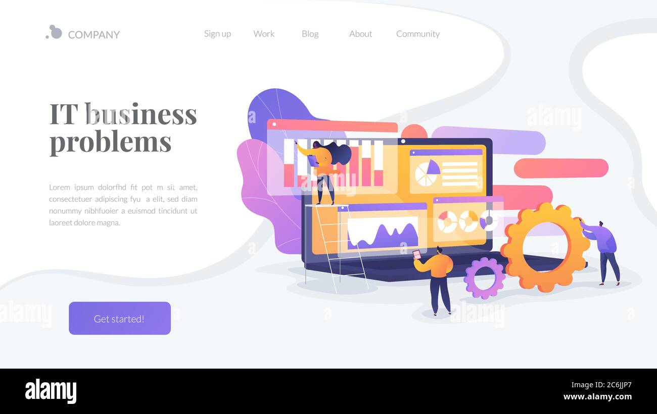 Website analysis web landing Cut Out Stock Images & Pictures - Alamy