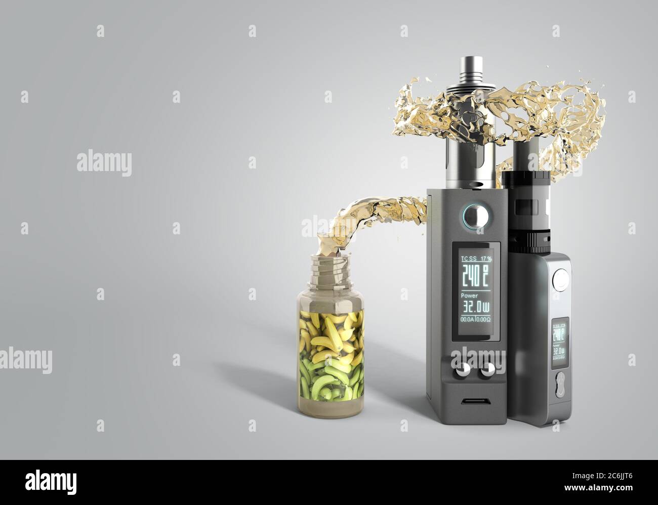 Electronic cigaretts Device box mod to smokeless smoking 3d render on ...