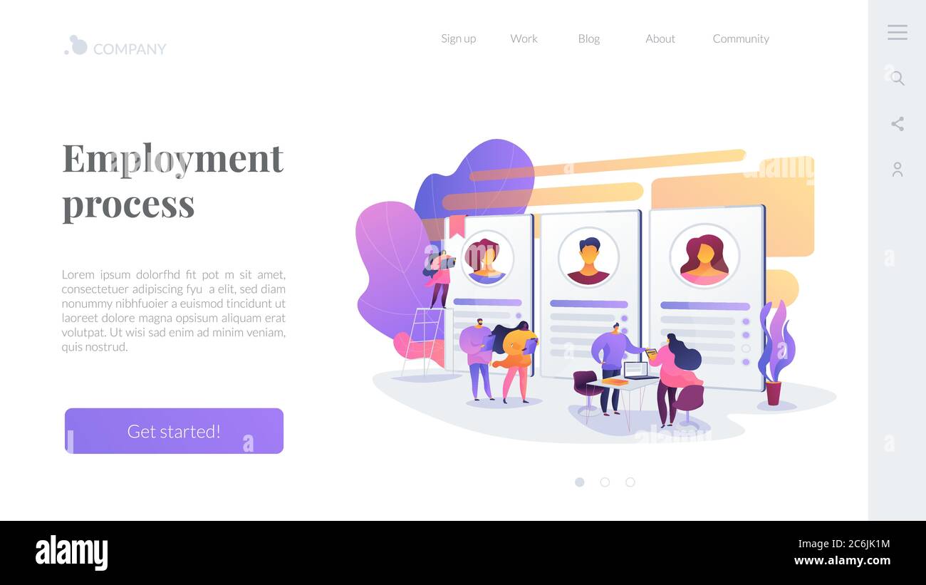 Job interview landing page concept Stock Vector Image & Art - Alamy