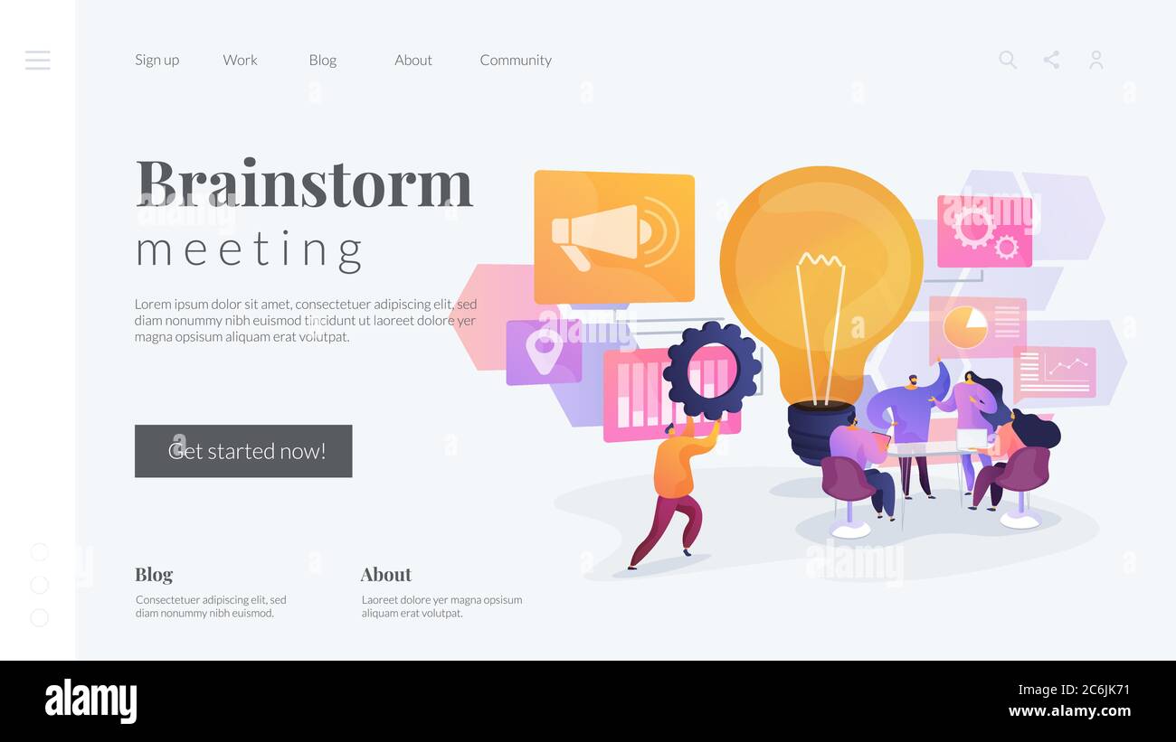 Coworking landing page office people Cut Out Stock Images & Pictures ...