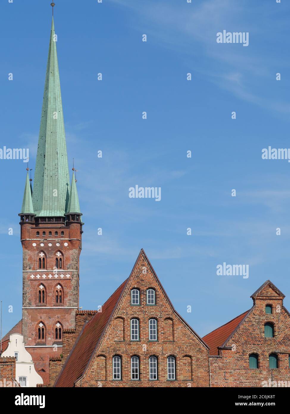 towers of lubeck Stock Photo - Alamy