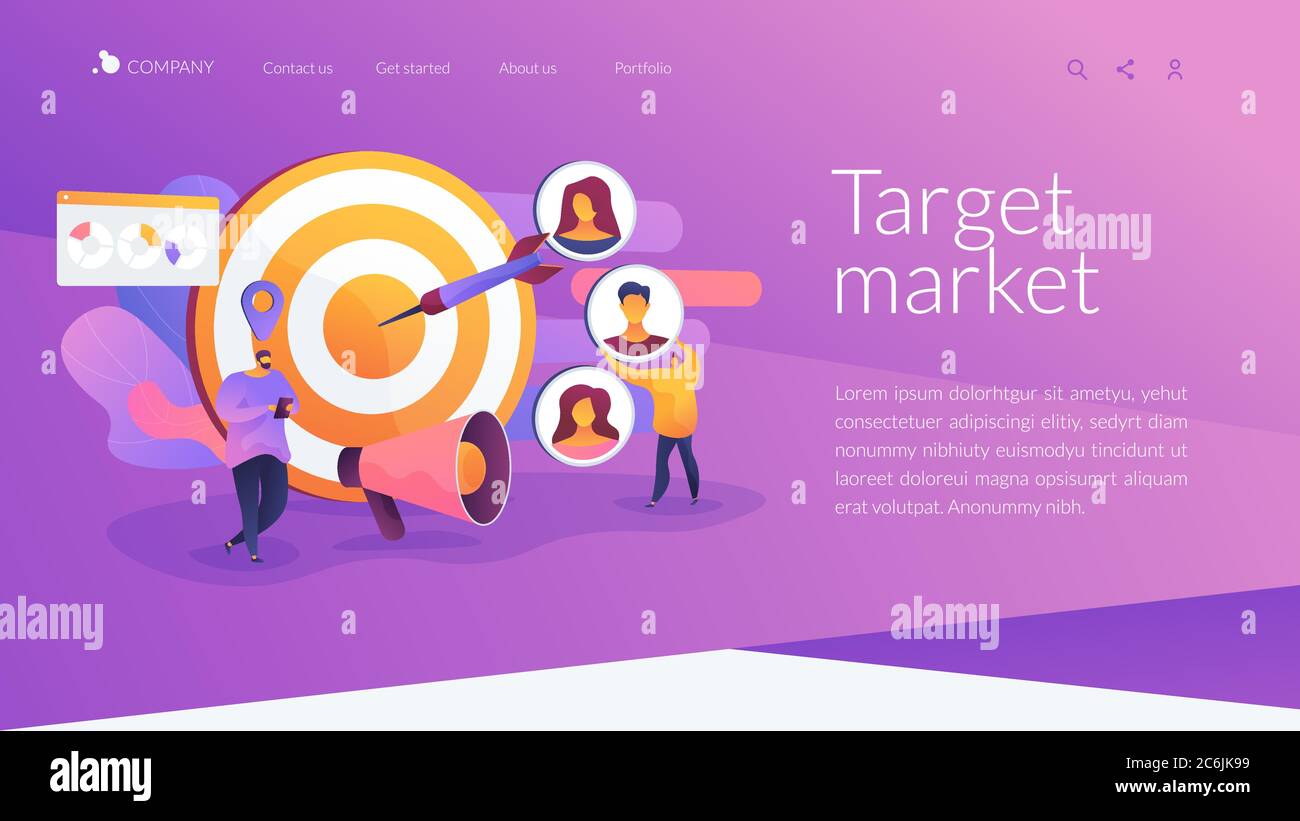 Target audience landing page concept Stock Vector Image & Art - Alamy