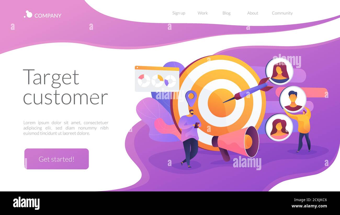 Target audience landing page concept Stock Vector Image & Art - Alamy